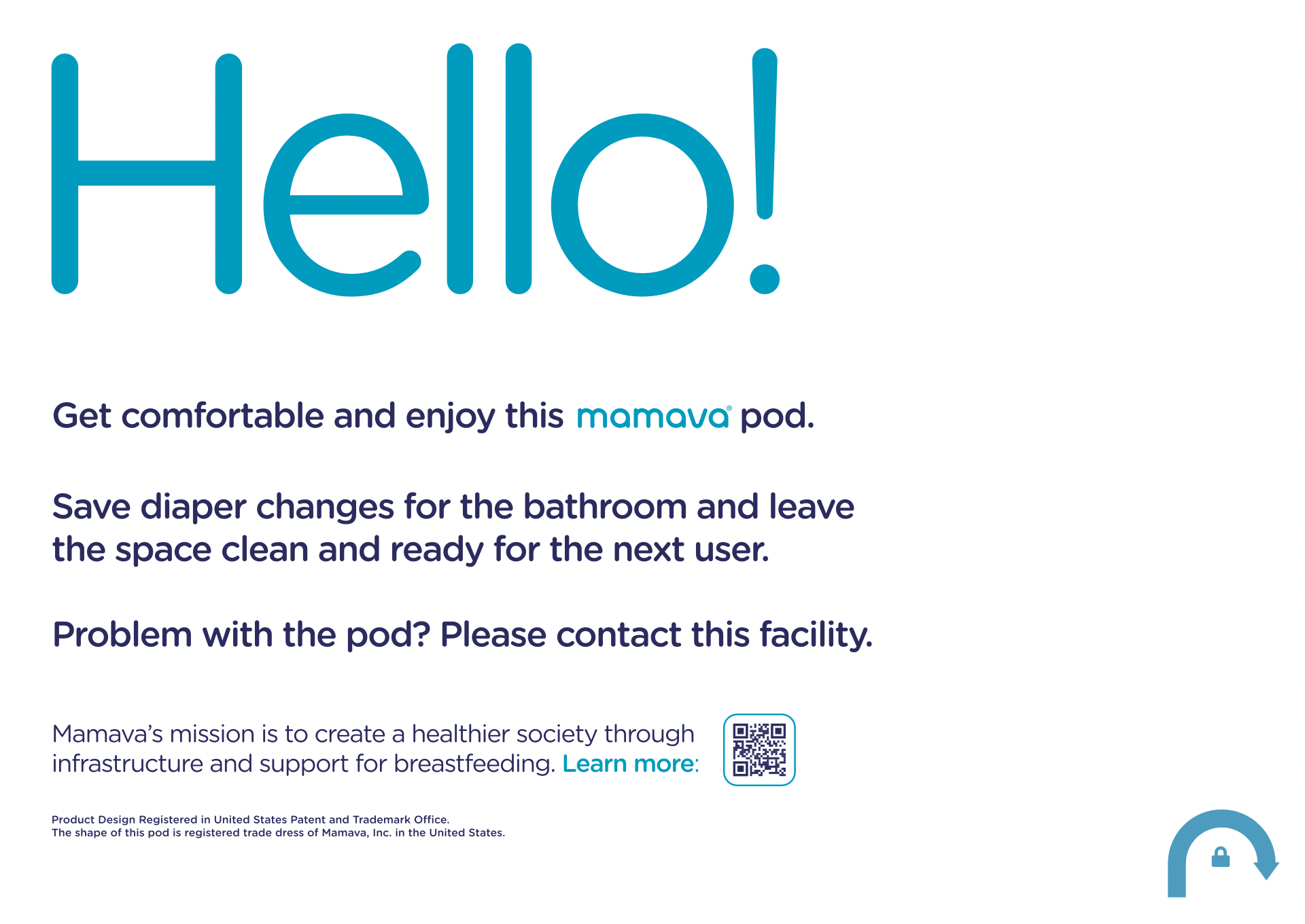 What does the interior etiquette sign say?